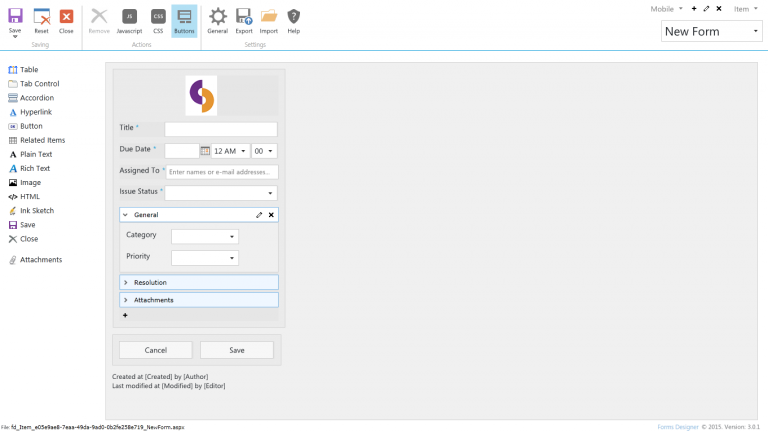 Designing custom forms for smartphones, tablet devices, and regular PCs ...